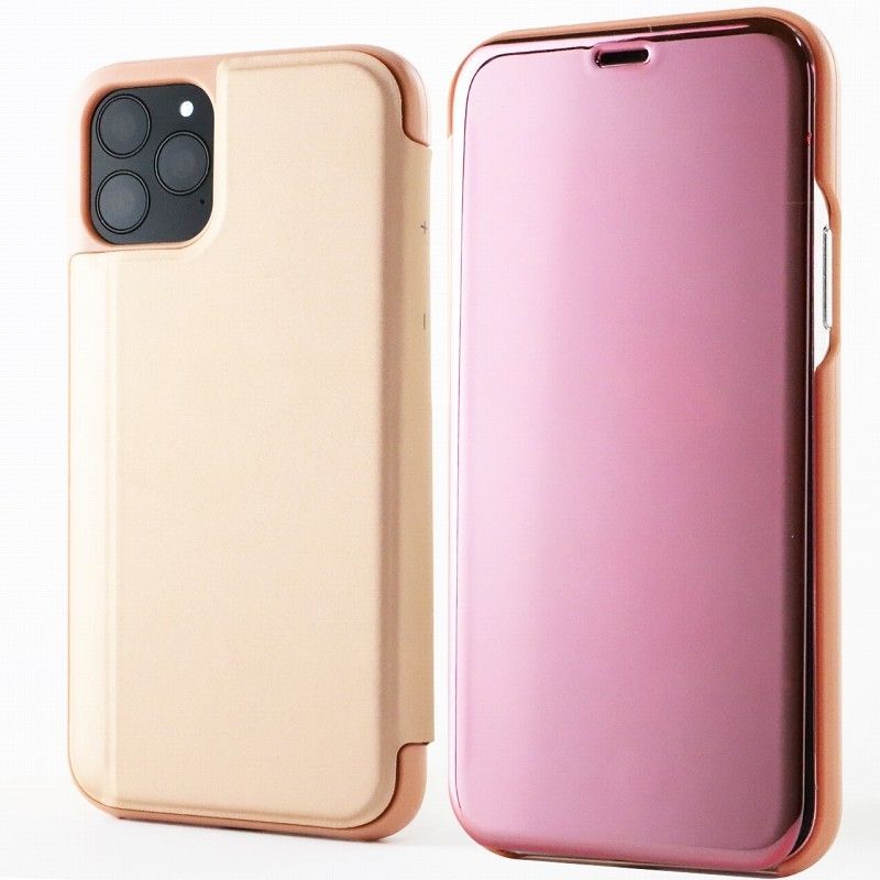 iPhone11 Pro Max ケース 手帳 アイフォン11プロマックス ミラー光沢 ハイブリット 手帳 ケース 【Color】 ピンク - メルカリ