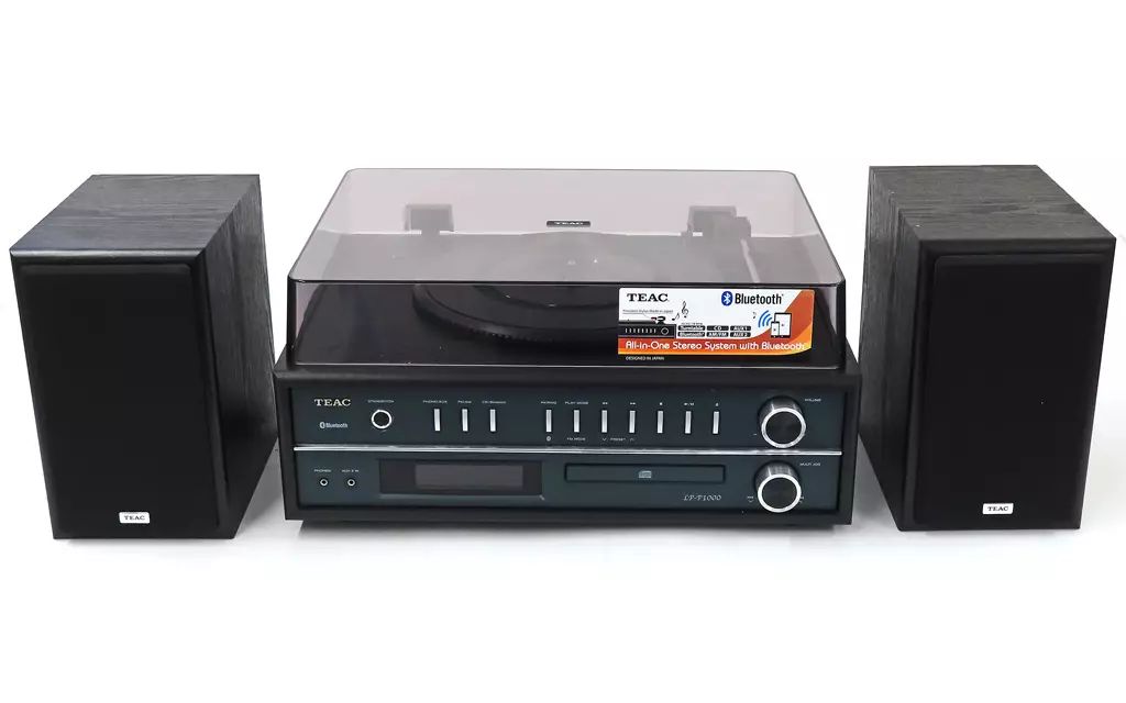 【中古】オーディオプレイヤー・コンポ TEAC ターンテーブルオーディオシステム (ブラック) [LP-P1000-B] (状態：FMアンテナ ...