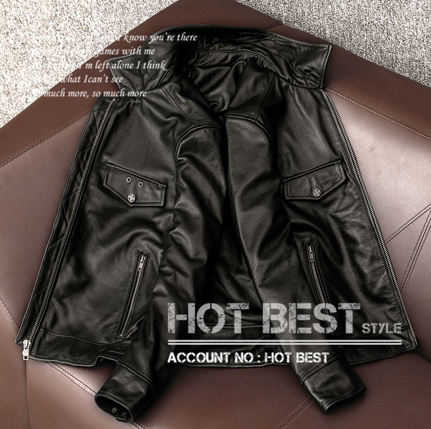 上質 メンズ レザー ジャケット カウハイド 牛革 復刻40's