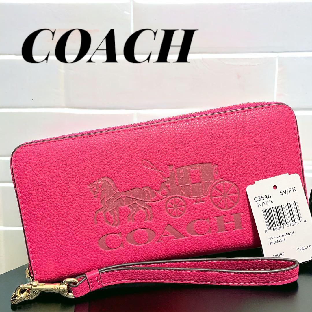 コーチ COACH 長財布 C3548 ストラップ ラウンドジップ レディース - メルカリ