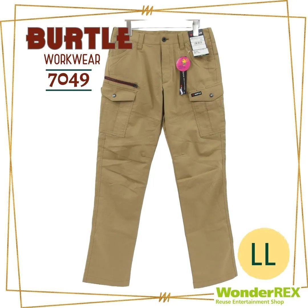BURTLE カーゴパンツ LL カーキ【7049】レディース 吸汗 速乾 裏地付 春夏 バートル - メルカリ