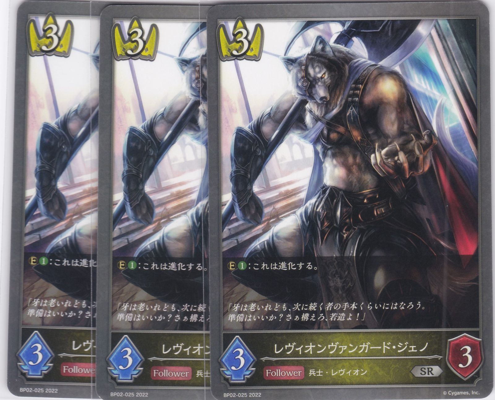 レヴィオンヴァンガード・ジェノ 3枚 SR BP02 黒銀のバハムート シャドウバース Shadowverse EVOLVE ちゅうてつ 025 - メルカリ