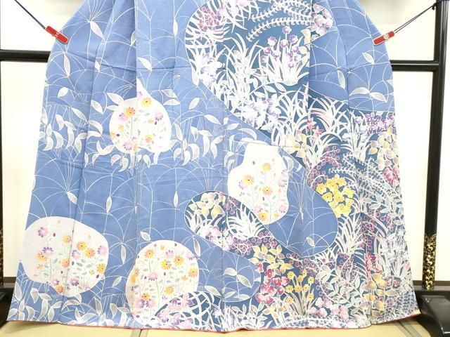 平和屋着物○訪問着 草花文 鬼しぼ縮緬 正絹 逸品 DAAT1244tw - メルカリ