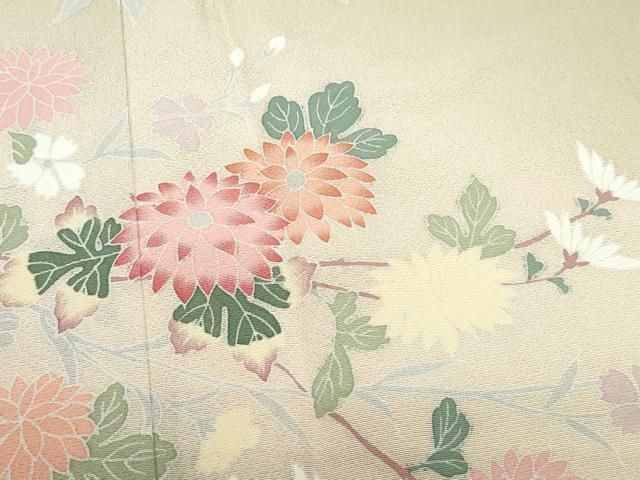 平和屋着物○訪問着 友禅 枝花文 暈し染め 正絹 逸品 CAAZ0960vf