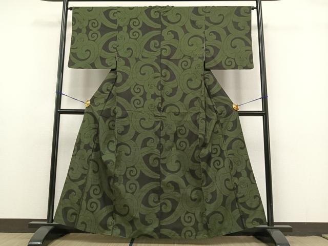 平和屋着物○本場大島紬 一元絣 立波花文 正絹 逸品 AAAW9356zg