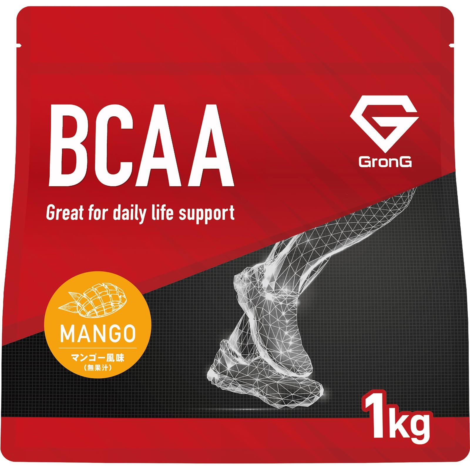 BCAA サプリ アミノ酸 1kg マンゴー風味 GronG（グロング） - メルカリ