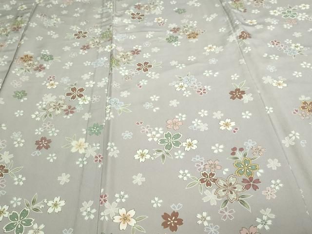 平和屋着物▽小紋 単衣 舞桜文 洗える着物 DAAV9761sf 平和屋着物