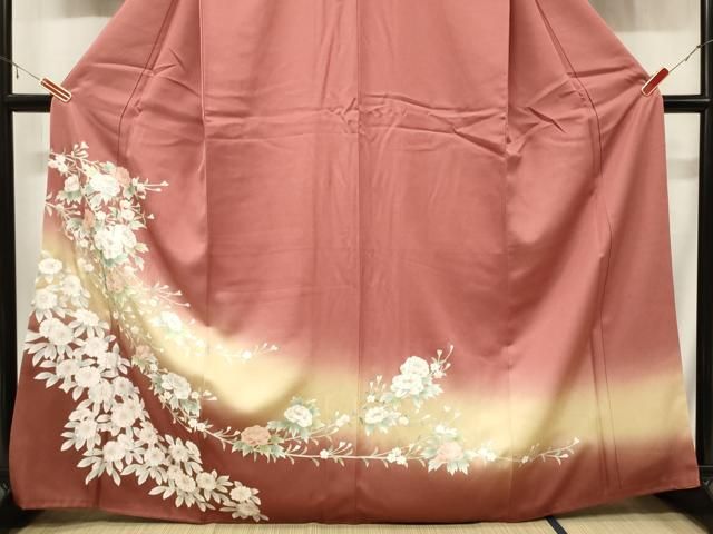 平和屋着物□訪問着 刺繍 青海波 霞文 暈し染め 正絹 逸品