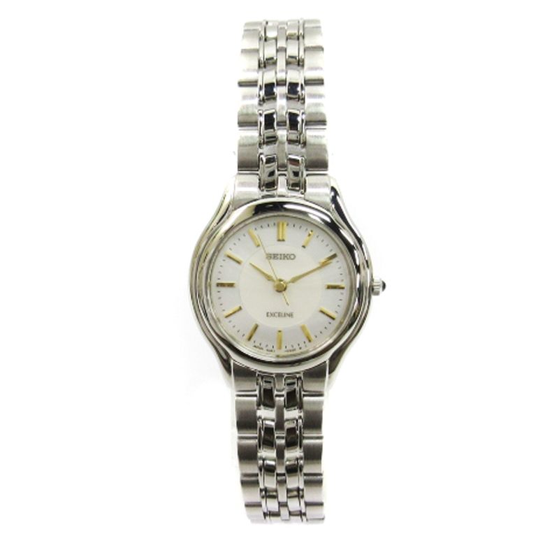 セイコー SEIKO エクセリーヌ EXCELINE 腕時計 クォーツ 3針 SS 4J41-0030 文字盤ホワイト シルバーカラー - メルカリ