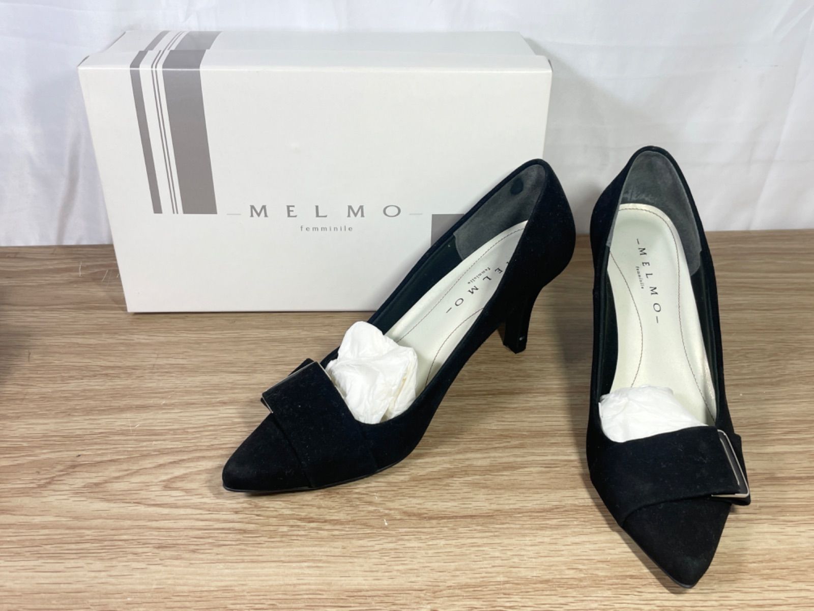 MELMO メルモ パンプス ヒール レディース 24.5㎝ 黒 - メルカリ