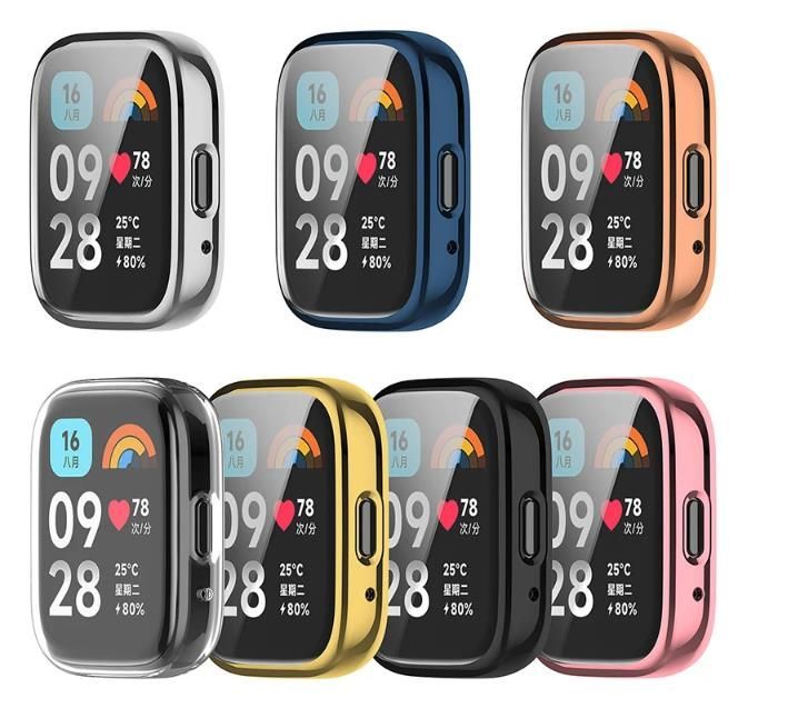 Xiaomi Redmi Watch 3 Active アクティブ カバー フィルム ケース 交換ケース 保護ケース 液晶画面保護 ブラック ...