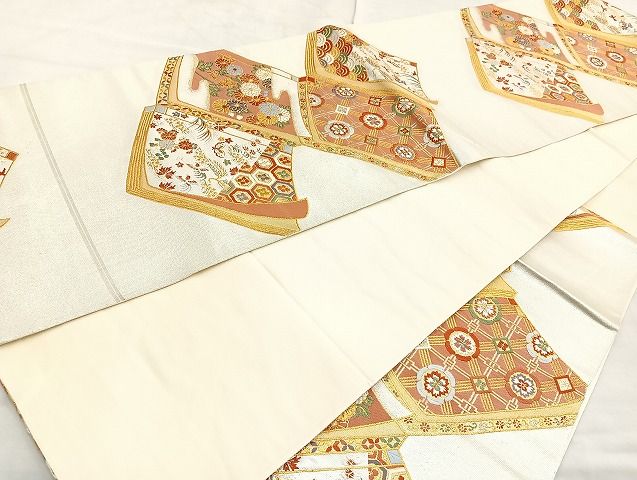 平和屋1□極上 六通柄袋帯 唐織 花寿円 金銀糸 鈴乃屋