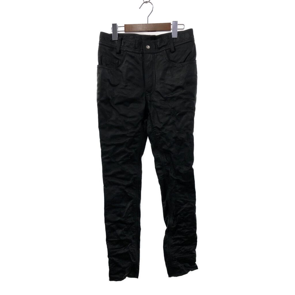 レザー バイカー パンツ テーパード アメカジ ブラック (メンズ W34) 中古 古着 P0514 - メルカリ