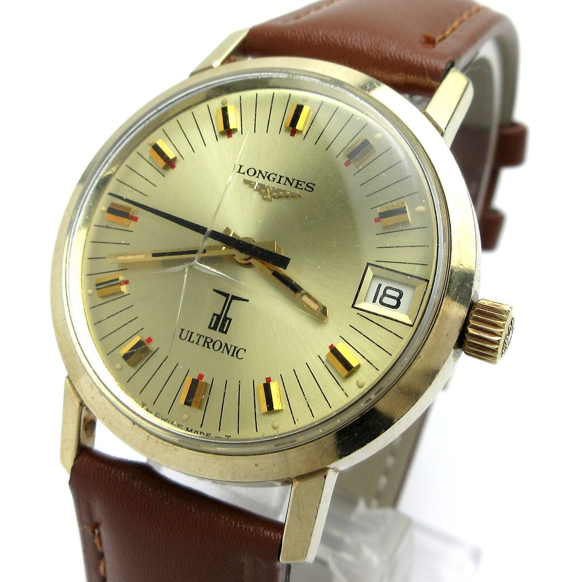 ロンジン ウルトロニック メンズ 音叉時計 ゴールド 6312 LONGINES ULTRONIC クォーツ 稼動品 - メルカリ
