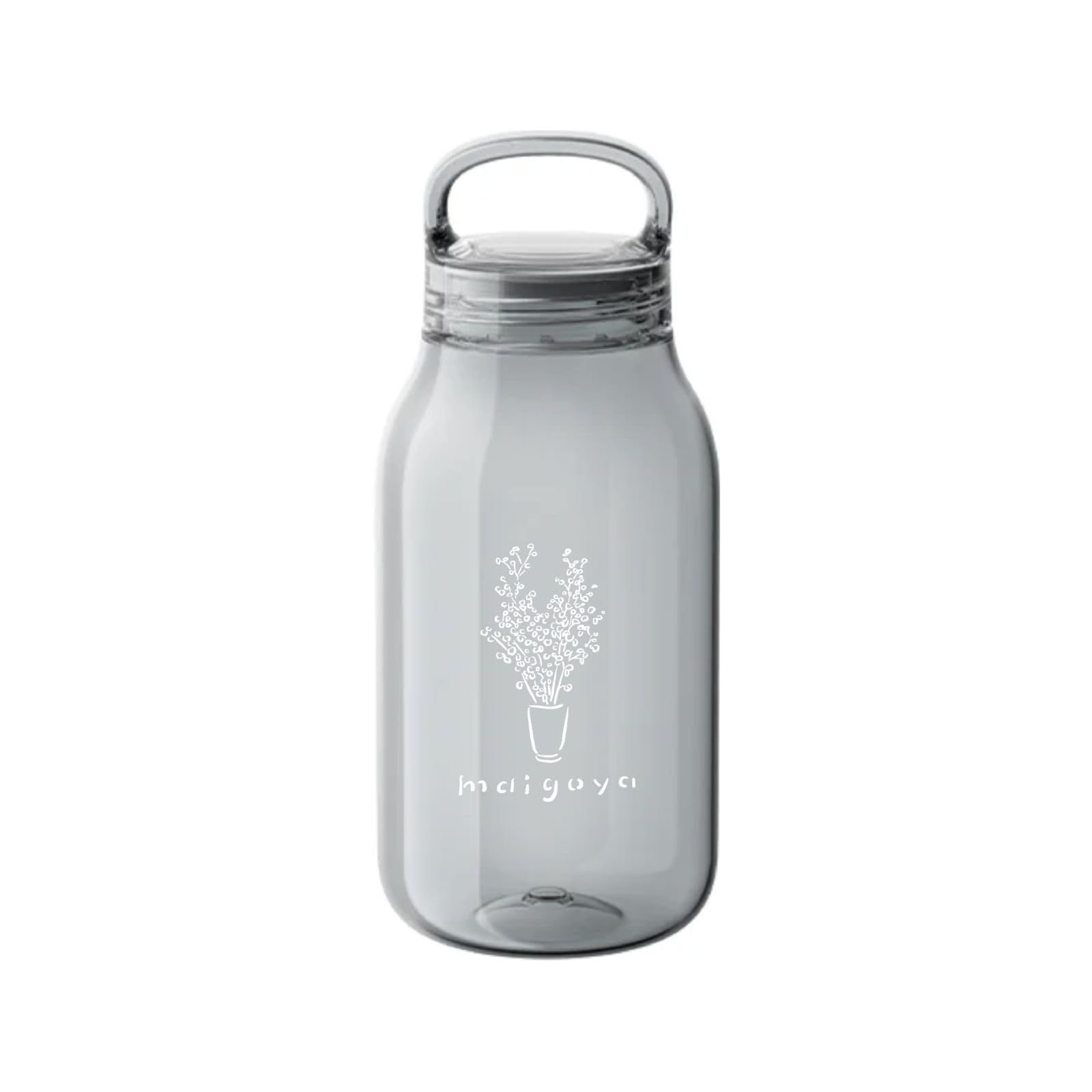 【新品・即日発送】メモリ ハンドル付き コンパクト 軽量 マイボトル シンプル 水筒 イラスト入り 食洗器対応 mami コラボ KINTO ...