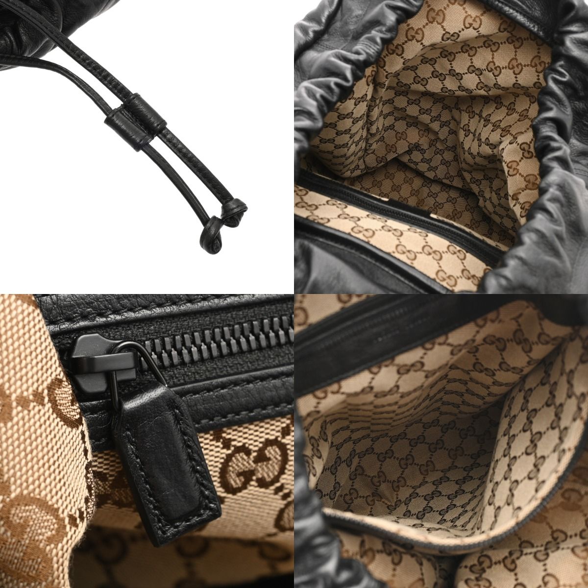 グッチ ダブルG バックパック ブラック 725657 メンズ レザー リュック