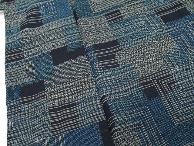 平和屋着物▽本塩沢 単衣 吉祥文 正絹 逸品 CAAT9537dy