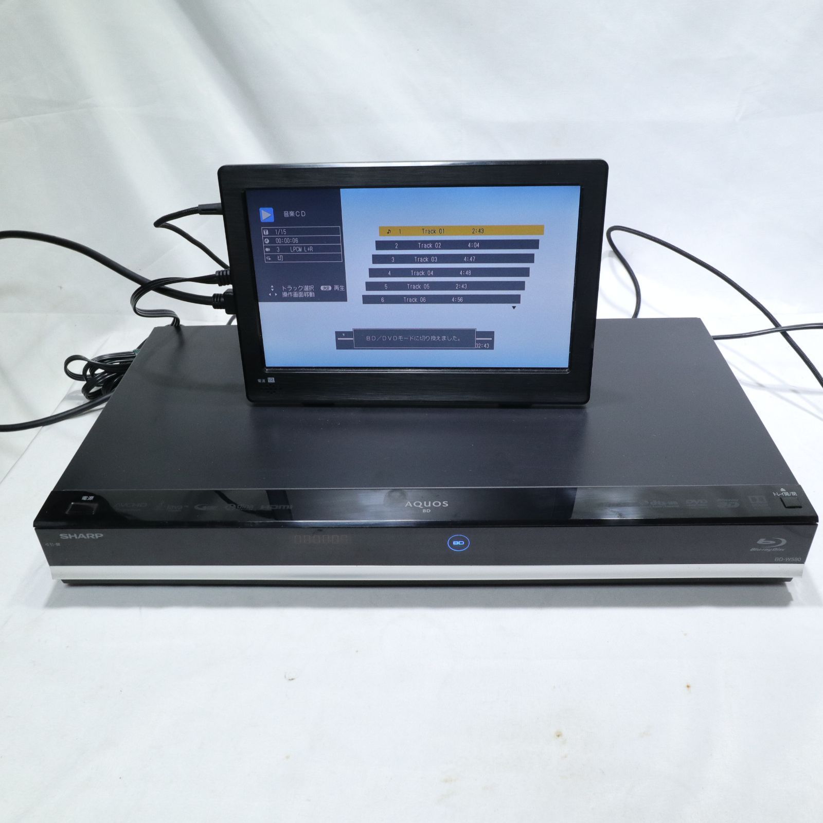 【動作確認済/現状渡し】SHARP/シャープ HDD内臓ブルーレイレコーダーBLU-RAY DISK/DVD Recorder / ブルーレイディスクレコーダー BD-W580 リモコン無し ...