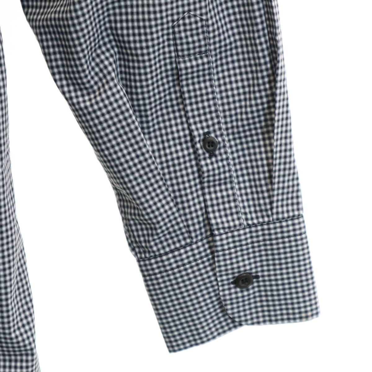PRADA プラダ イタリア製 ギンガムチェック柄 長袖 コットンシャツ 42