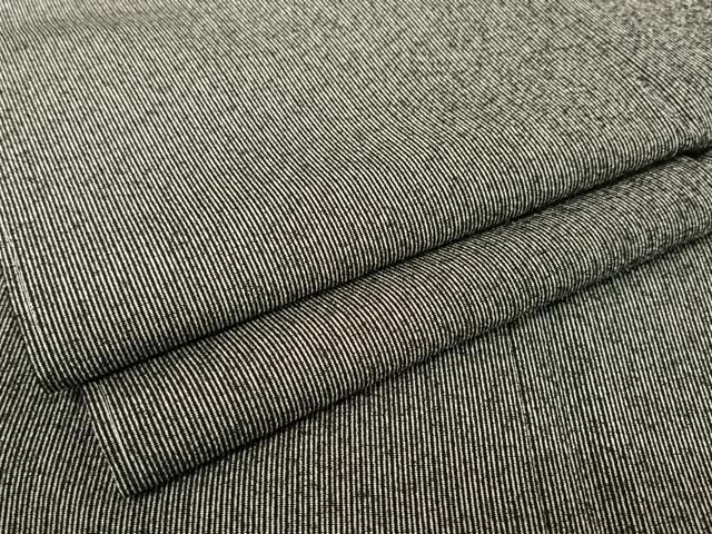 平和屋着物○江戸小紋 万筋 黒色×白色 洗える着物 未使用 AAAU0064np