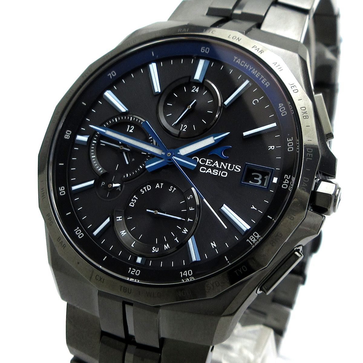 カシオ オシアナス マンタ メンズ ソーラー電波 モバイルリンク 黒 OCW-S5000B CASIO OCEANUS OCW-S5000B ...