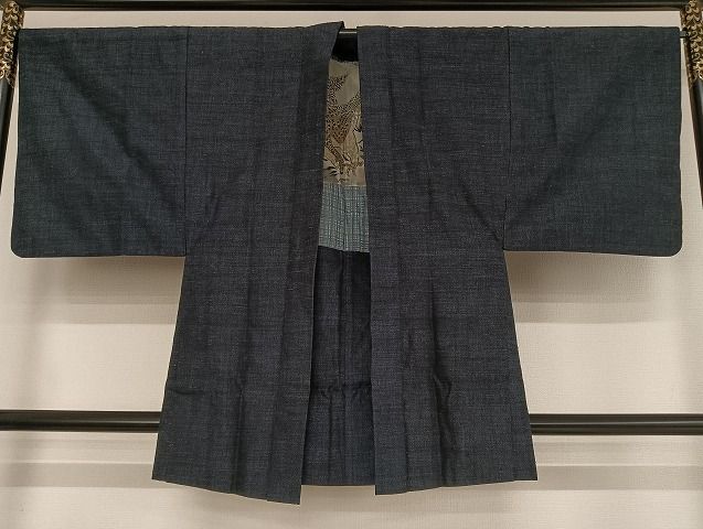 平和屋着物○男性 結城紬 アンサンブル 杢 正絹 逸品 CAAS0294th