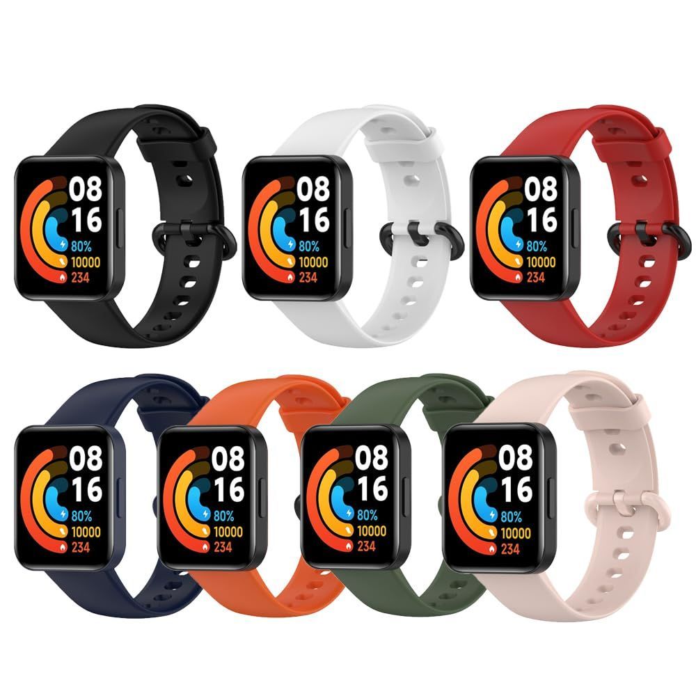 【人気商品】Band 2 Redmi シリコンバンド 7本セット 替えバンド for スマートウォッチベルト スポーツバンド 腕時計バンド ...