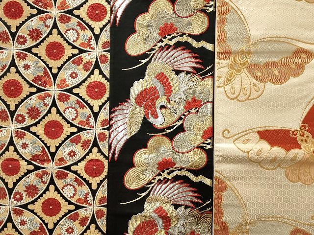 平和屋本店□袋帯 西陣 まとめて100点 鳳凰 鶴 孔雀 蝶 更紗 花柄 七宝