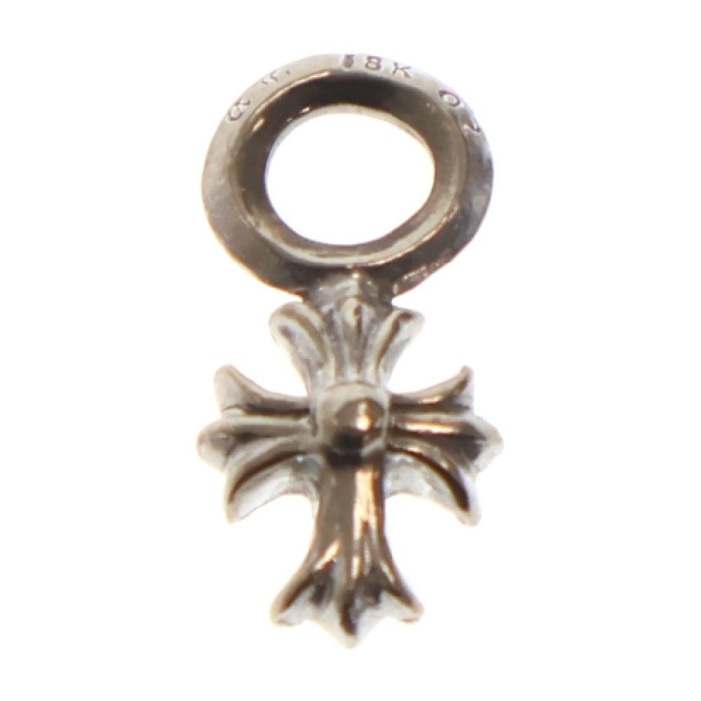 CHROME HEARTS (クロムハーツ) 18K STACK CH CROSS CHクロススタックチャーム ホワイトゴールドネックレス ...