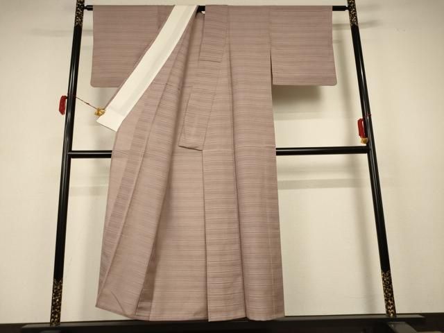 平和屋着物＊夏物　銀座きしや　色無地　絽　紬地　柴染色　正絹　逸品　AABB8310jd 平和屋着物＊夏物 銀座きしや 色無地 絽 紬地 柴染色