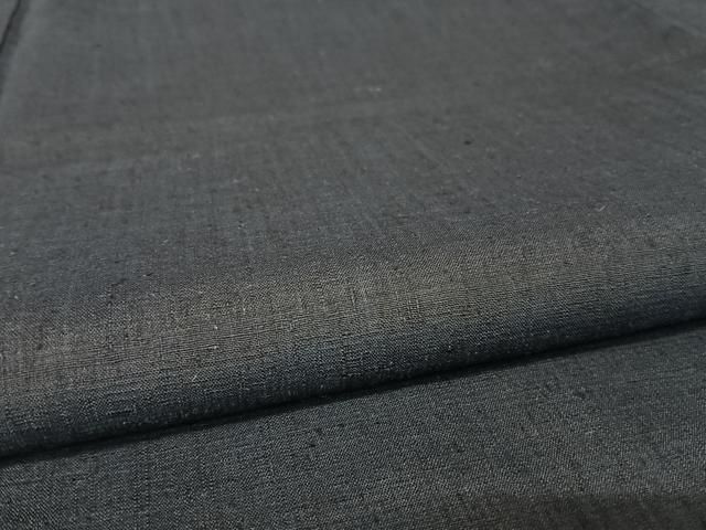 平和屋着物●本場結城紬　重要無形文化財　色無地　濃藍色　正絹　逸品　AAAY1512np 平和屋着物○本場結城紬 重要無形文化財 色無地 濃藍色 正絹 逸品