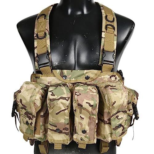 カモフラージュ チェストリグ タクティカル ベスト サバゲー 中国軍 ベトナム戦争 ミリタリー マガジン ポーチ カモフラージュ グリーン ...