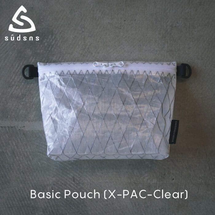 sudsns / Basic Pouch (X-PAC-Clear) 】 スーデザインズ スーデザインワークス SUU DESIGN WORKS マルチポーチ クリア 透明 ミニマル 軽量 ...
