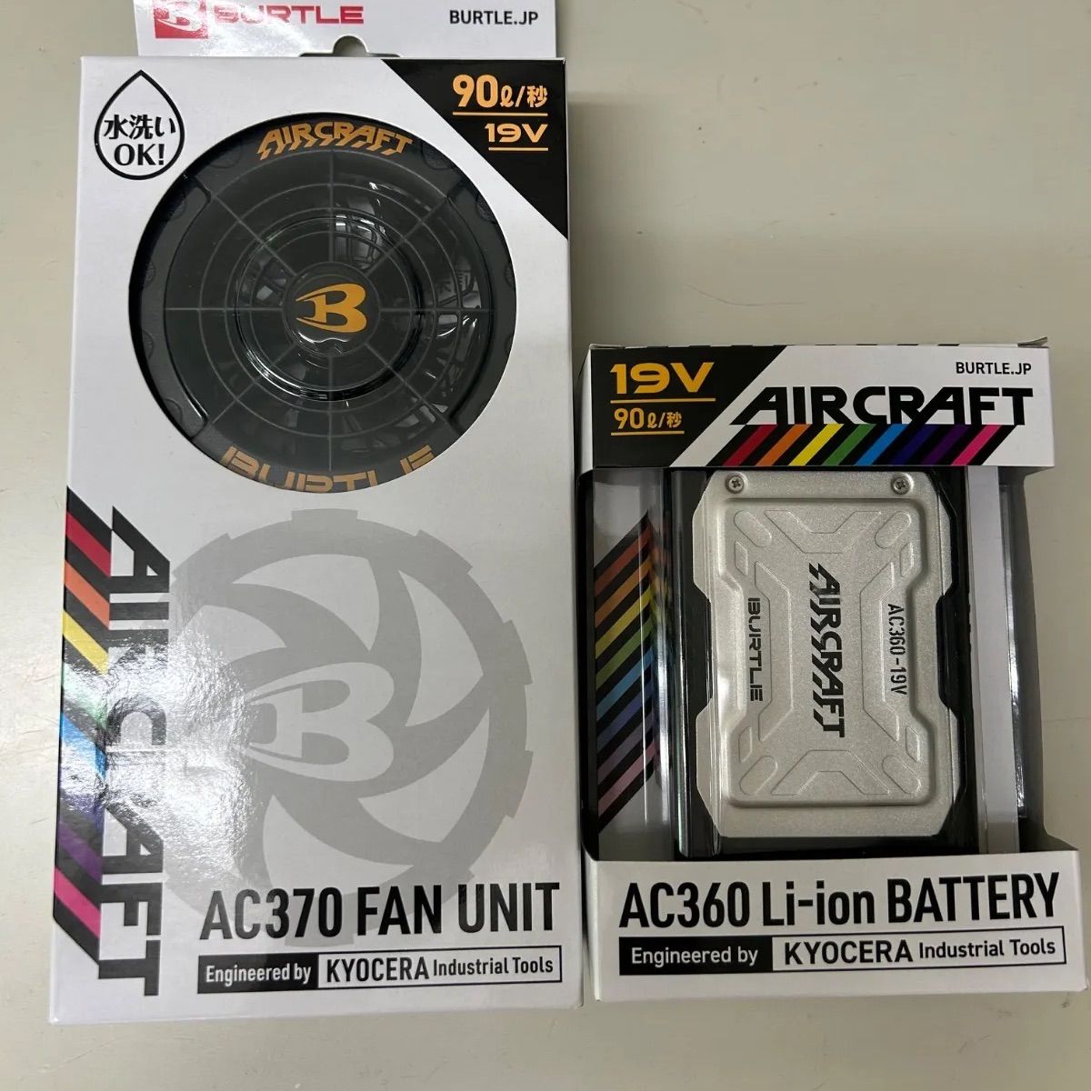 【2023年新型】BURTLE バートル 純正 19V ファンバッテリーセット AC360 AC370 エアークラフト専用 正規品 - メルカリ