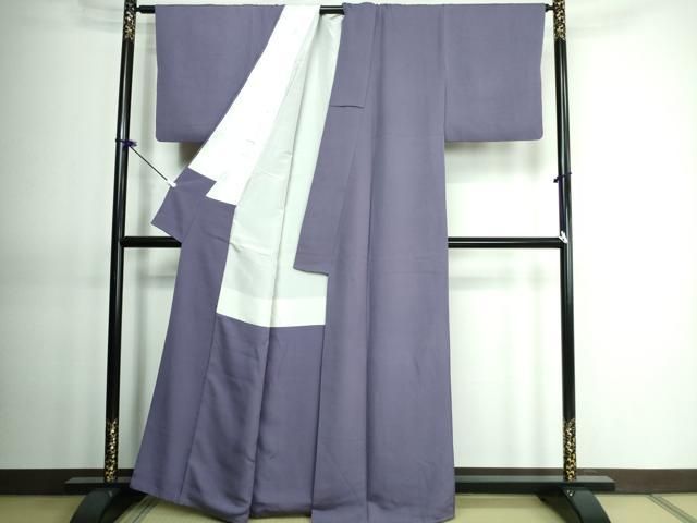 平和屋着物＊夏物 色無地 絽 紫苑色 洗える着物 AAAX1661sx