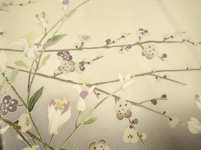 平和屋着物○本加賀友禅作家 田中志乃 訪問着 枝花文 暈