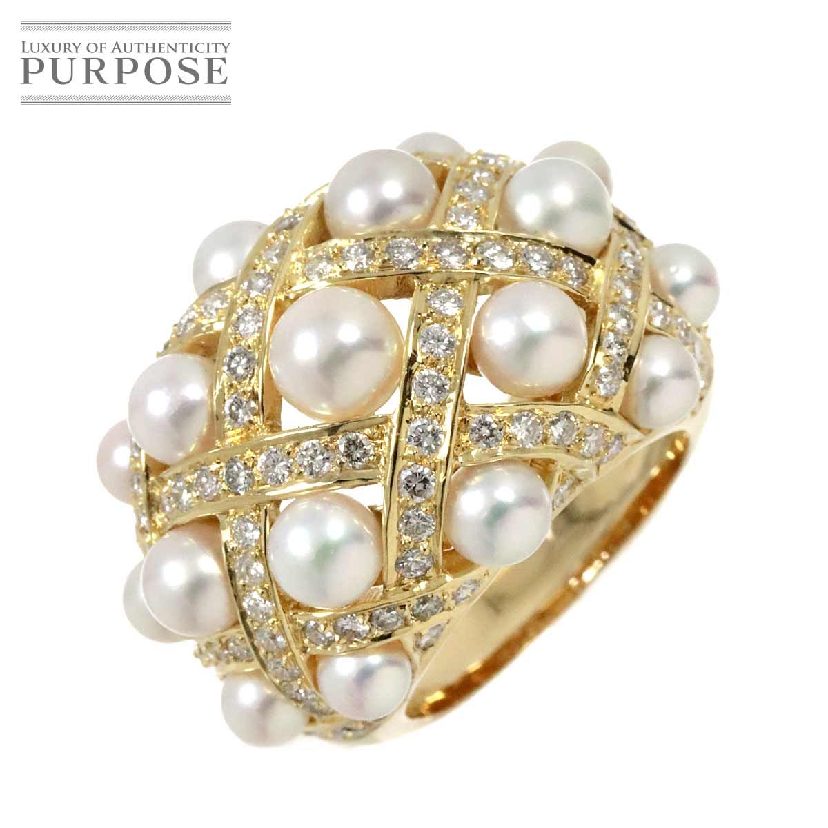 リング 10号 アコヤ真珠 3.7-5.6mm ダイヤ 1.45ct K18 YG イエローゴールド 750 パール 指輪 Ring 90252238 - メルカリ