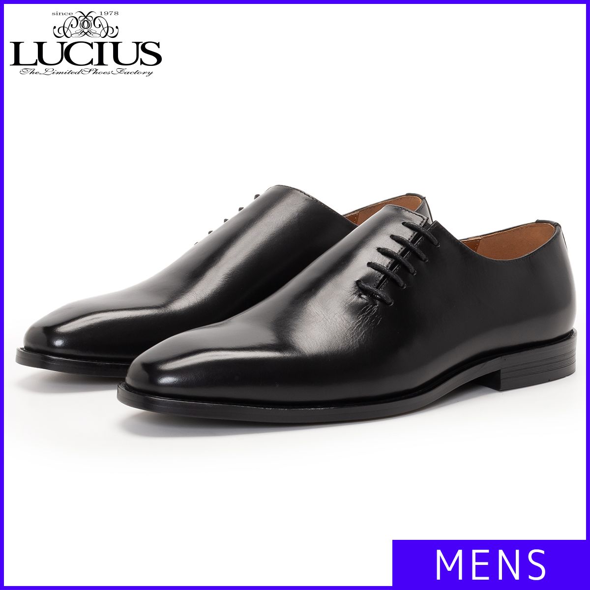 【新品・未使用】 メンズ 男性 紳士 LUCIUS ルシウス ビジネスシューズ 3E 幅広 本革 革靴 サイドレース プレーントゥ レースアップ 冠婚葬祭 おしゃれ 靴 シューズ 25 25. ...