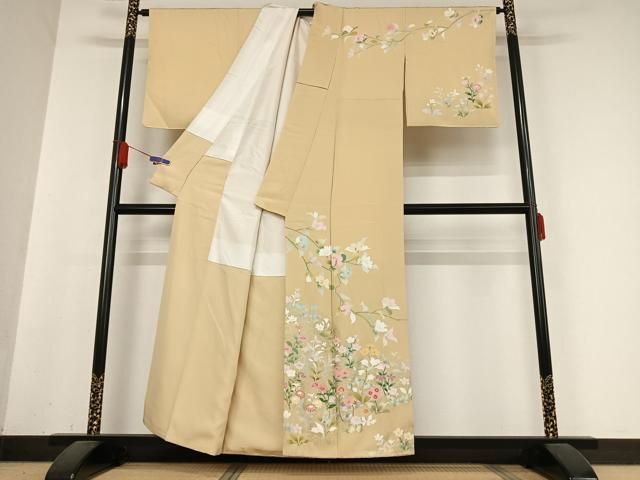 平和屋着物○訪問着 枝花文 金彩 正絹 逸品 AABB0290zg