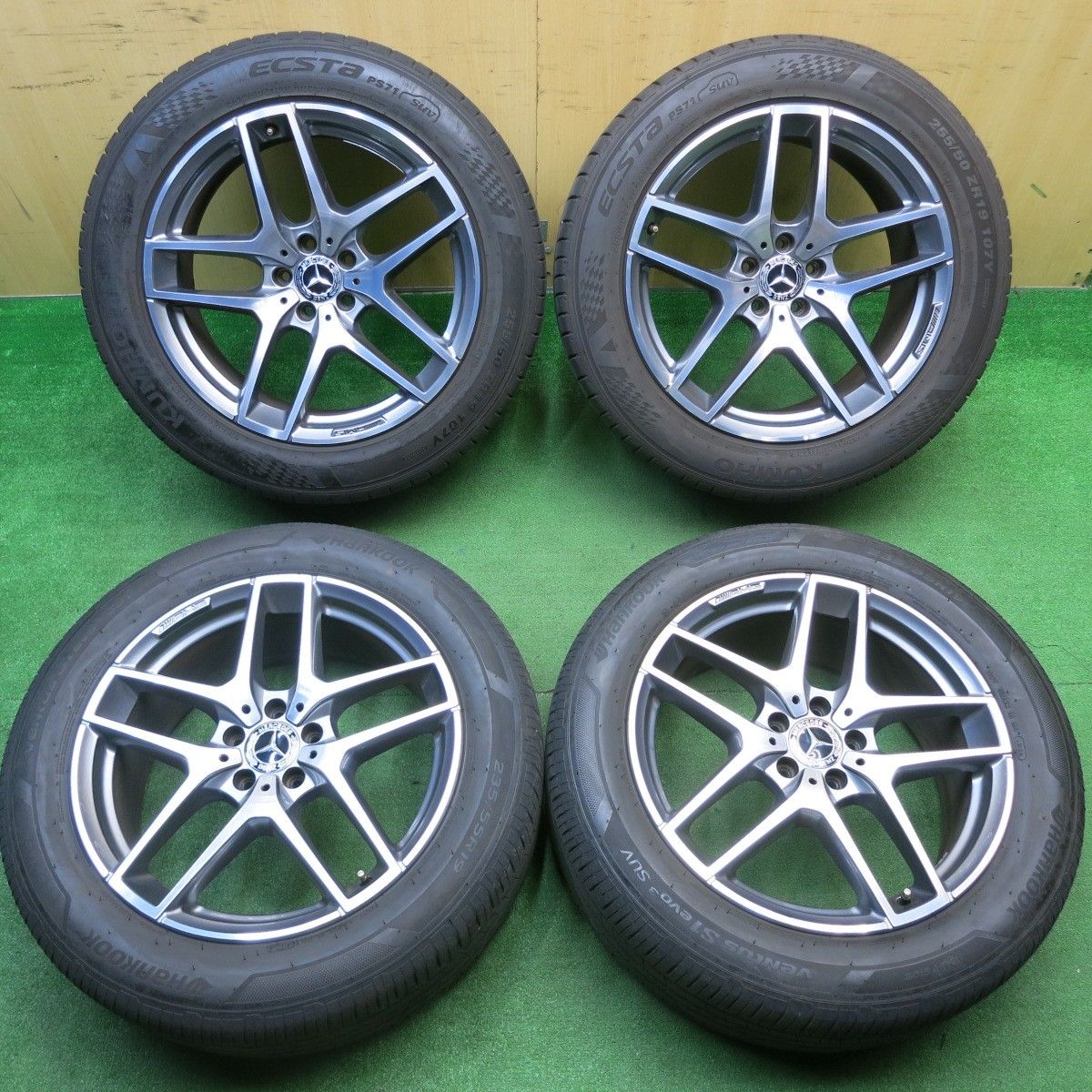 [送料無料] バリ溝！24年！8.5分★ベンツ GLC X253 純正 AMG 235/55R19 255/50R19 ハンコック ベンタス S1 evo3 SUV クムホ エクスタ PS71 ...