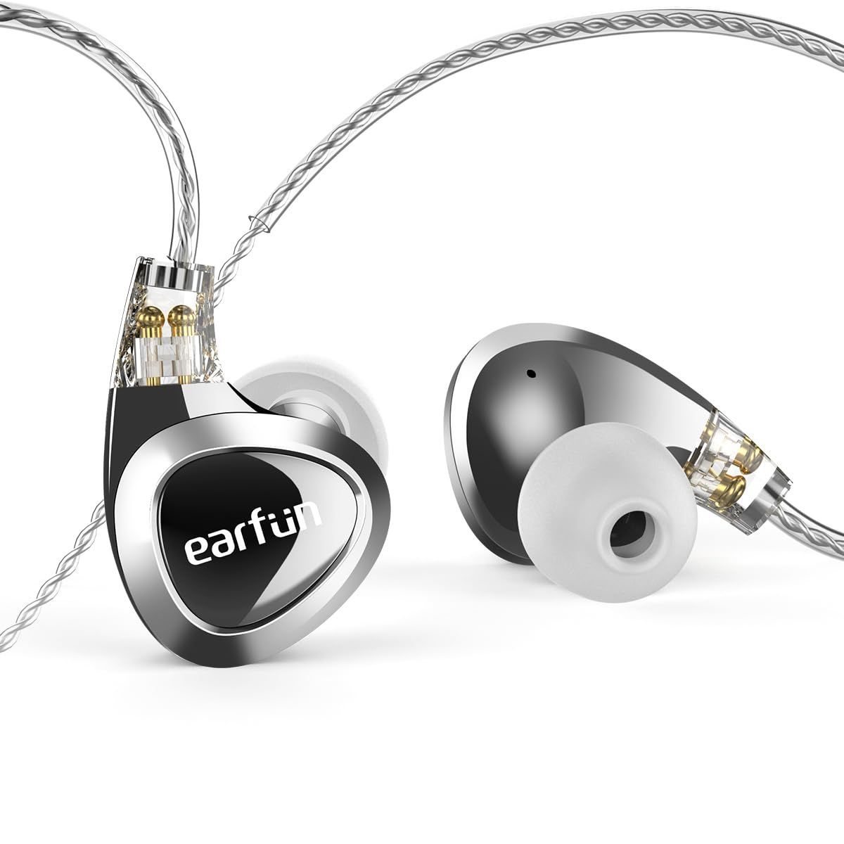 EarFun EH100 軽量 Hi-Fi エントリーモデル 2DD＋1BA トリプルハイブリッド有線イヤホン/高遮音性/カナル型/トリプル ...