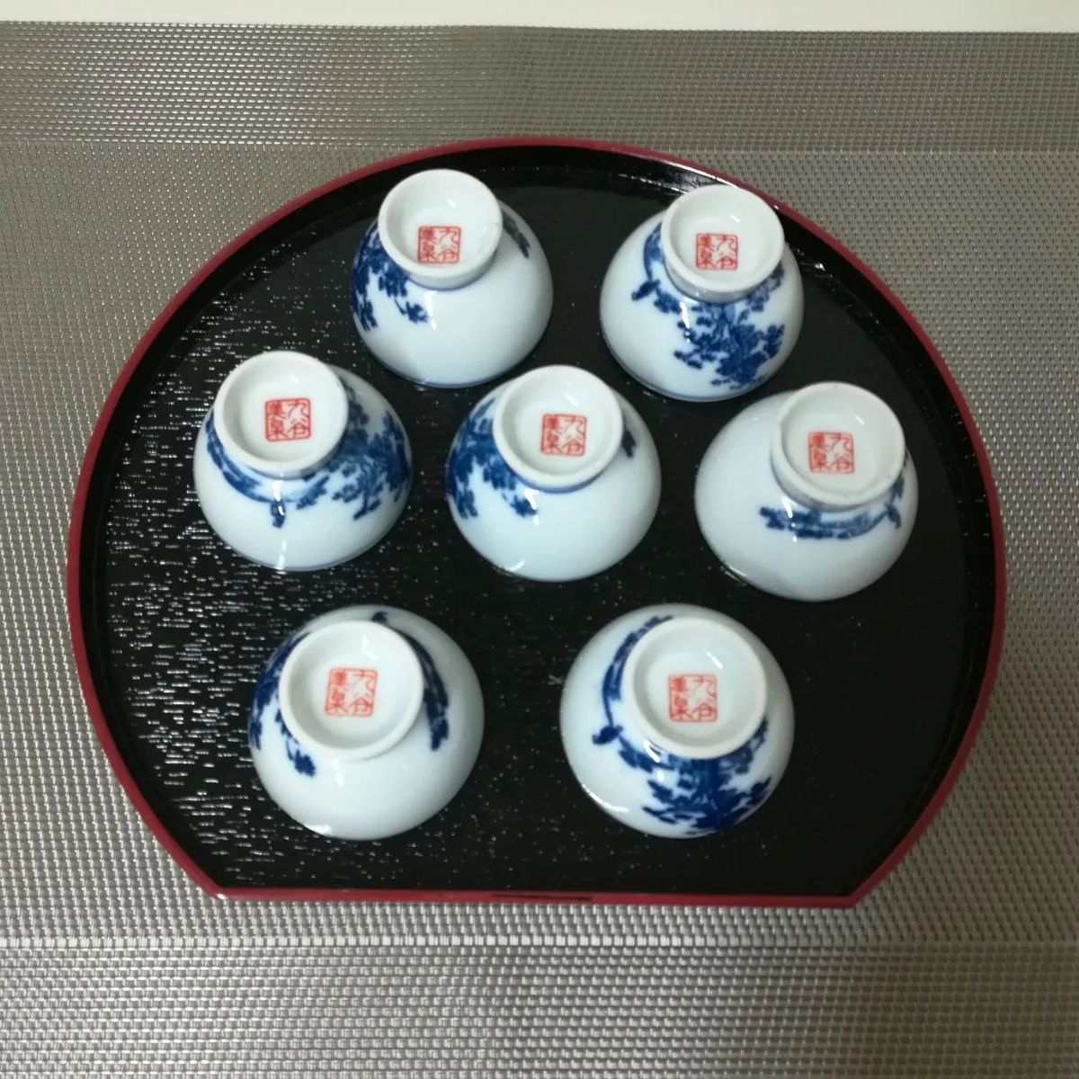 九谷焼 七福神 盃 酒器 おちょこ 7個セット 和食器 中古品 1795 九谷焼 七福神 盃 酒器 おちょこ 7個セット 和食器 中古品 1795