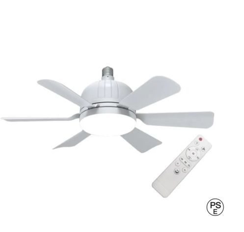 シーリングライト シーリングファンライト LED おしゃれ 調色調光 ライト ファン付き 口金E26 3段階風量 角度調節 タイマーOFF 扇風機 ファ - メルカリ