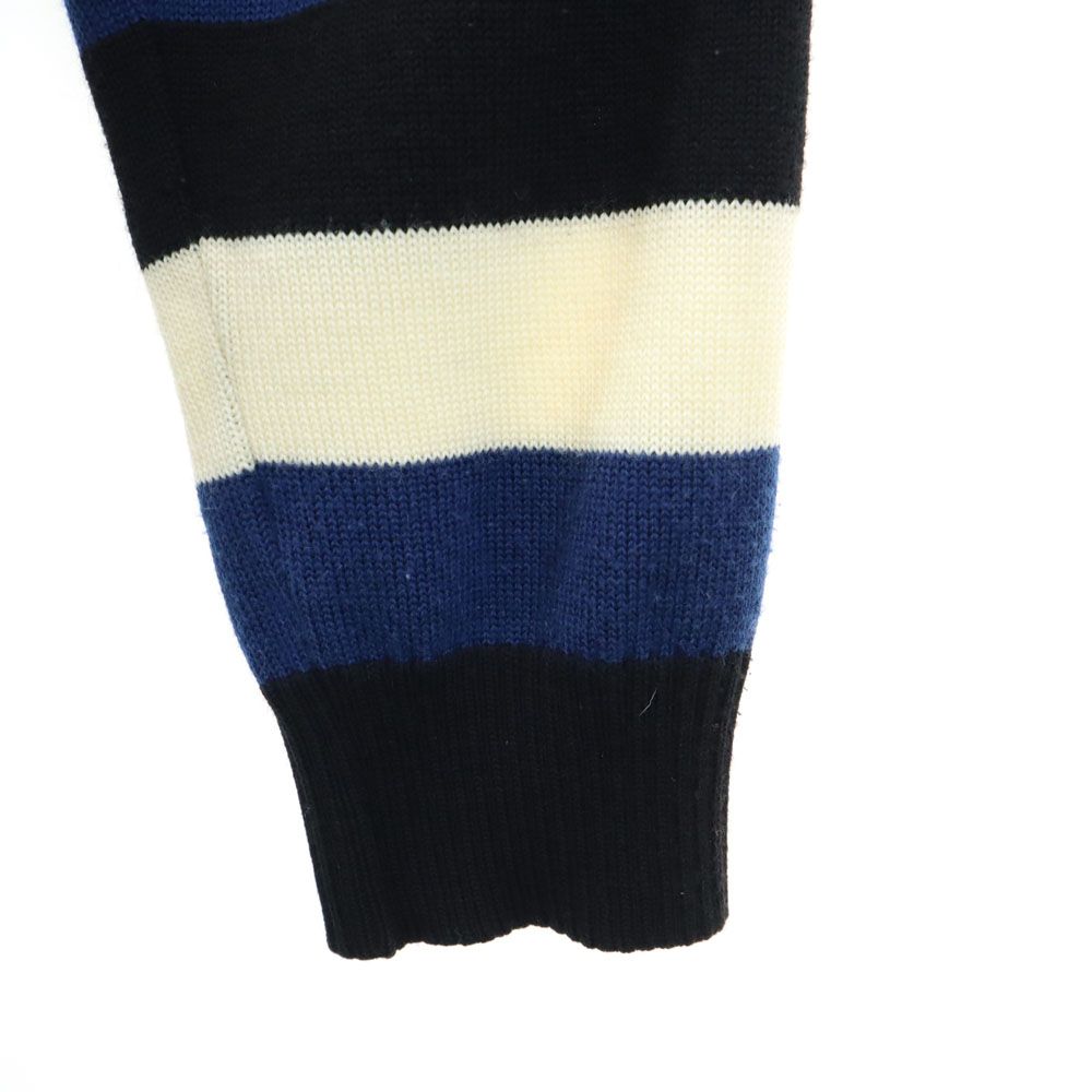 アベイシングエイプ ウールブレンド ボーダー 長袖 セーター L 白×黒