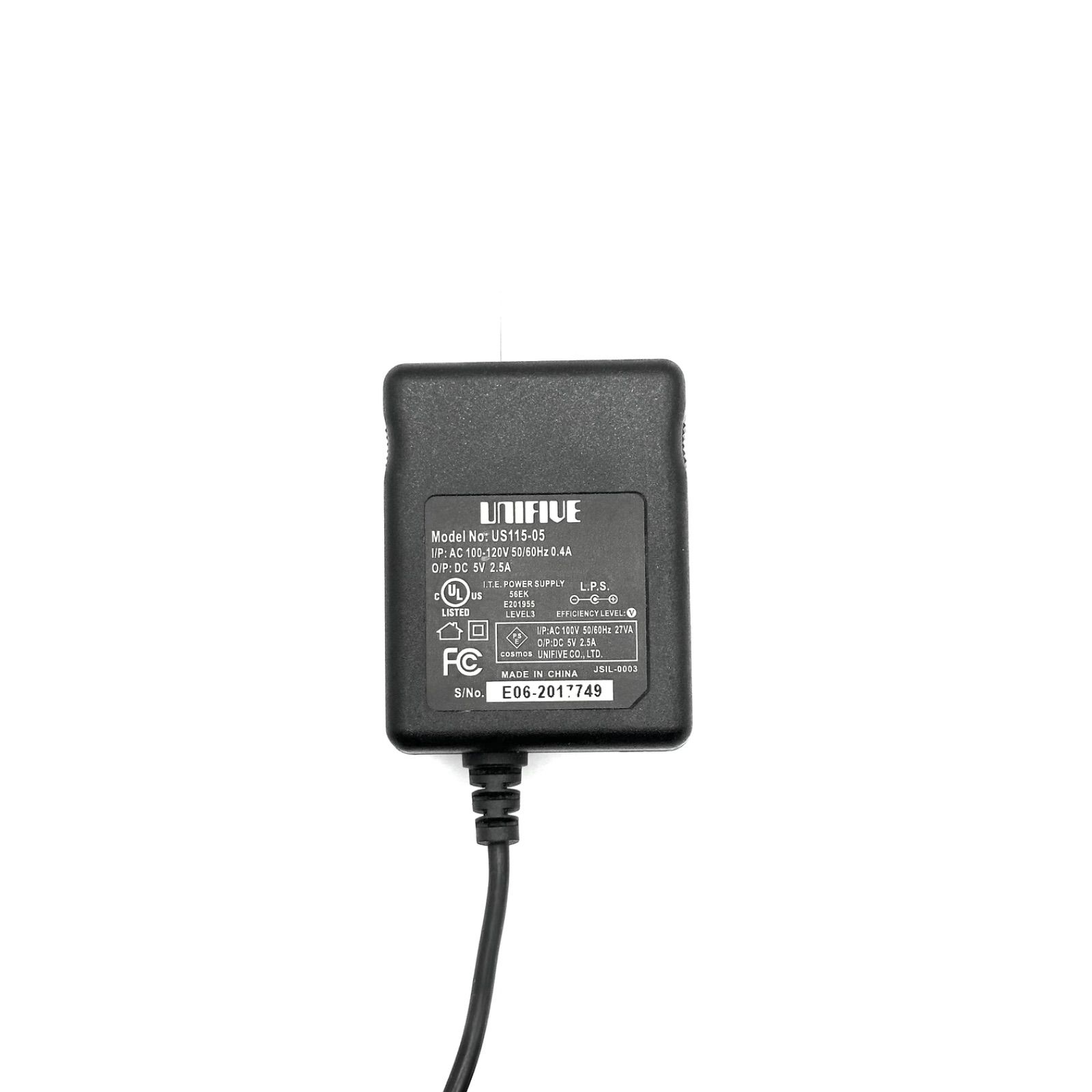US115-05 UNIFIVE 5V 2.5A ACアダプター アダプタ 電源アダプター プラグ外径 約 4.0mm センタープラス 624 ...