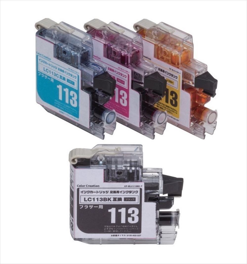 Color Creation ブラザー LC113互換 交換用インクタンク 4色パック CF-BLC113-4P-TS [プリンター][消耗品 ...