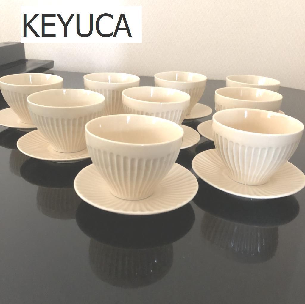 食器 KEYUCA ケユカ フリーカップ 受け皿セット シンプル そぎ ゆのみ 茶たくソーサー 1セット - メルカリ