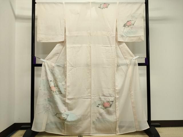 平和屋着物○訪問着 霞文 暈し染め 鬼しぼ縮緬 正絹 逸品