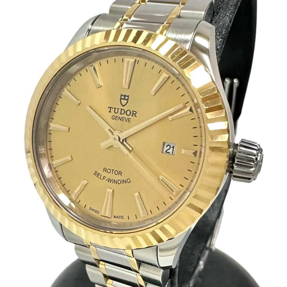 【TUDOR/チューダー/チュードル】スタイル 12113 保証書/ギャラ/箱付き 腕時計 ステンレススチール/YGイエローゴールド 自動巻き ...