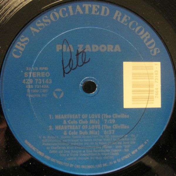 米12” Pia Zadora Heartbeat Of Love 4Z973143 CBS Associated Recor /00250 ...